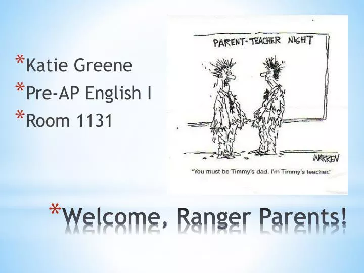PPT - Welcome, Ranger Parents! PowerPoint Presentation, free download ...