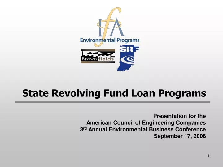 PPT - State Revolving Fund Loan Programs PowerPoint Presentation, free ...
