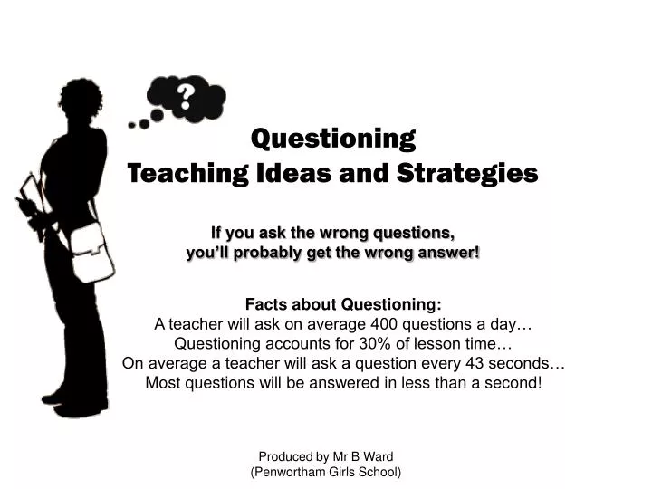 PPT - Questioning Teaching Ideas and Strategies PowerPoint Presentation ...