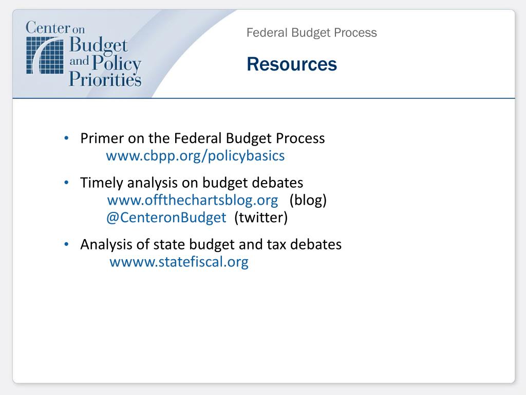 PPT - The Federal Budget Process and Its Impact on the Nonprofit Sector ...