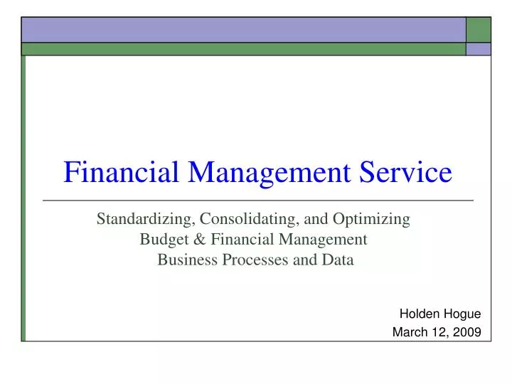 PPT - Financial Management Service PowerPoint Presentation, free ...