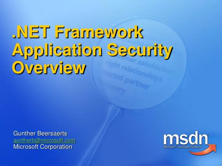 Ppt Net Framework Application Security Overview Powerpoint