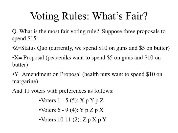 PPT - Voting Rules: What’s Fair? PowerPoint Presentation, free download ...