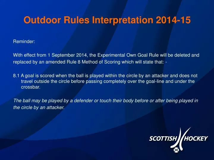 PPT - Outdoor Rules Interpretation 2014-15 PowerPoint Presentation ...