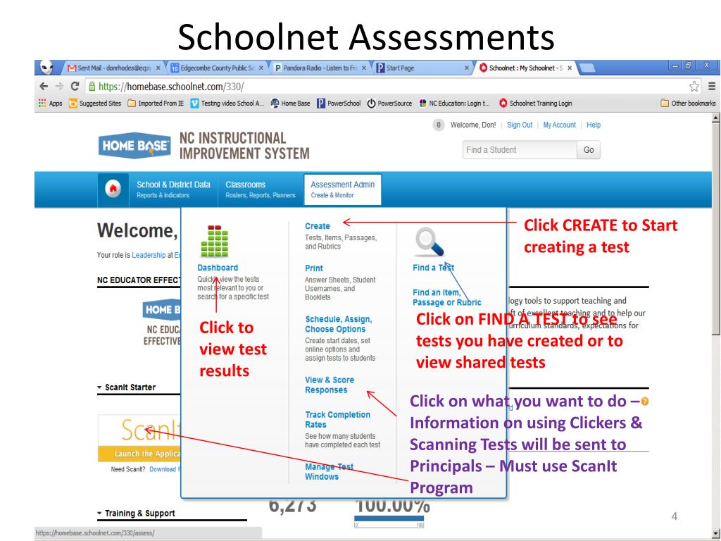 PPT - Edgecombe County Public Schools Schoolnet Assessment Training ...