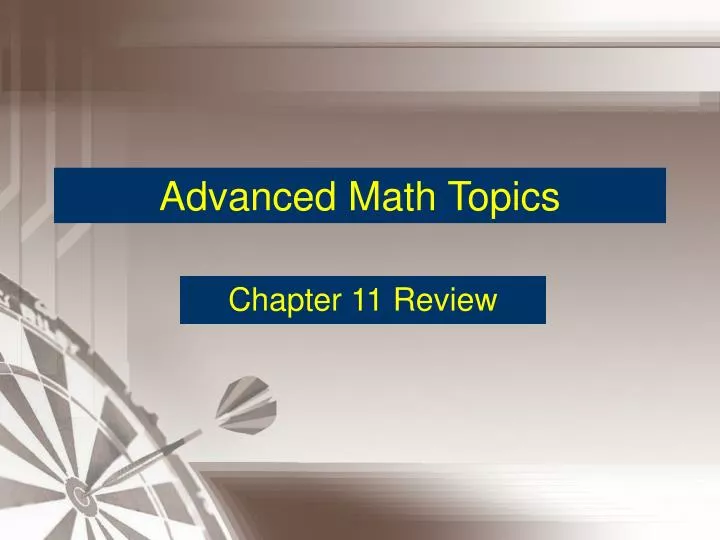 PPT - Advanced Math Topics PowerPoint Presentation, free download - ID ...