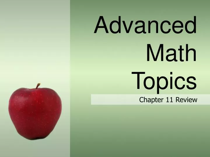 PPT Advanced Math Topics PowerPoint Presentation Free Download ID PPT Advanced Math Topics PowerPoint Presentation Free Download ID