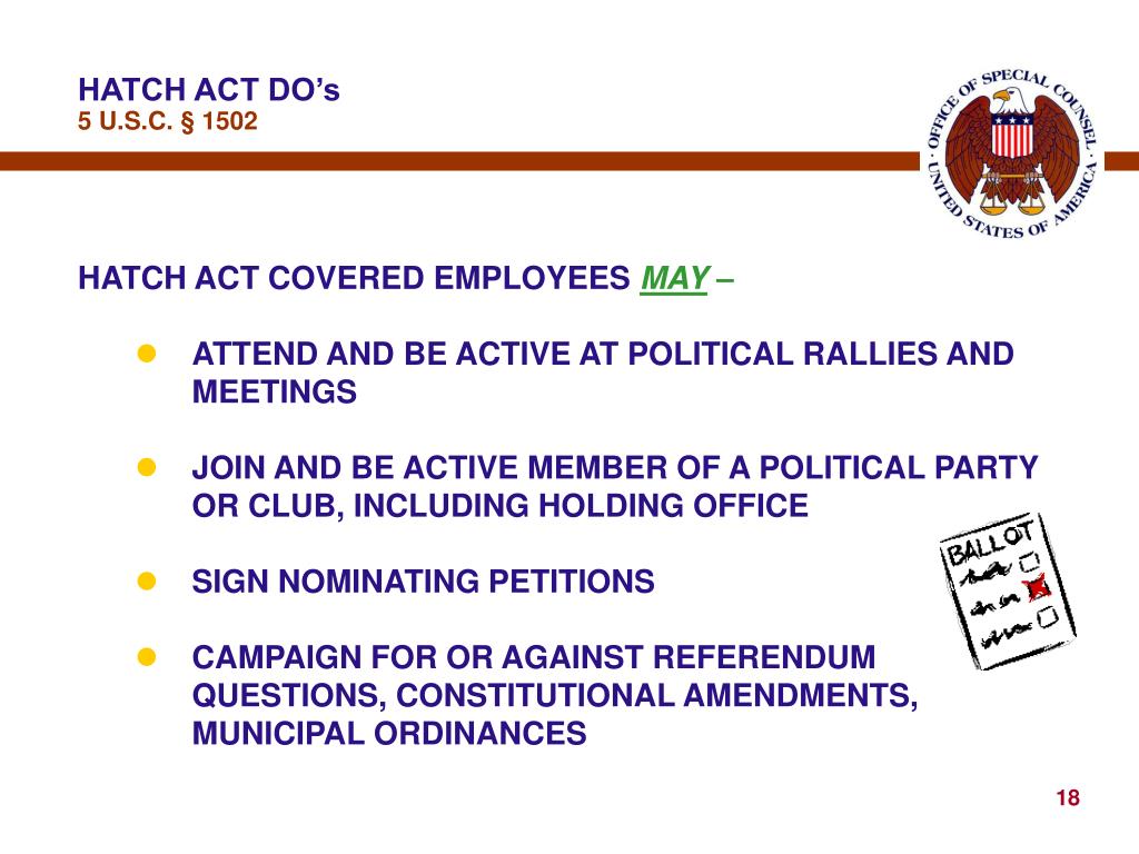 PPT - POLITICAL ACTIVITY AND THE STATE AND LOCAL EMPLOYEE PowerPoint ...