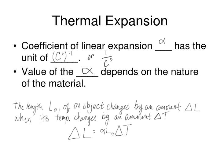 PPT - Linear Thermal Expansion PowerPoint Presentation - ID:6807779