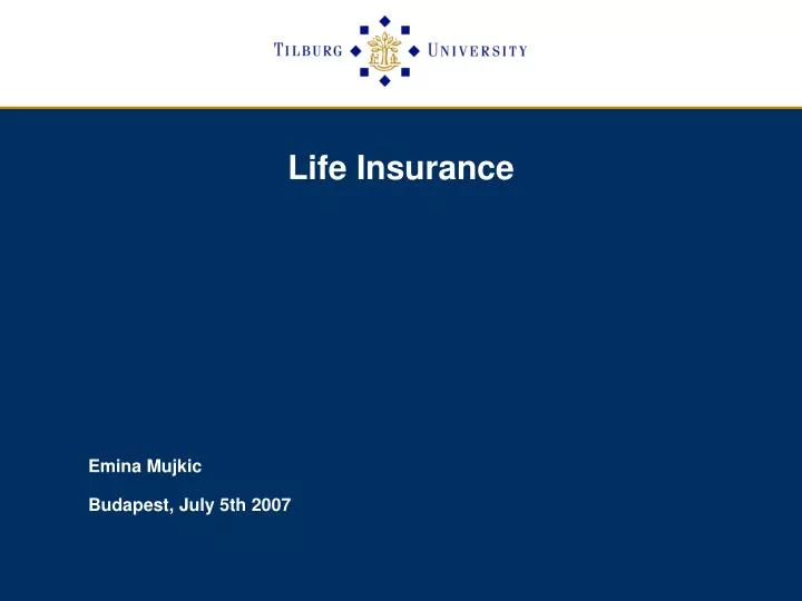 PPT - Life Insurance PowerPoint Presentation, free download - ID:6808323