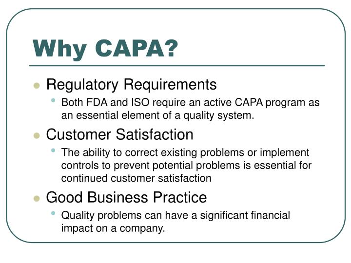 PPT - Corrective and Preventive Actions (CAPA) rmbimedical PowerPoint ...