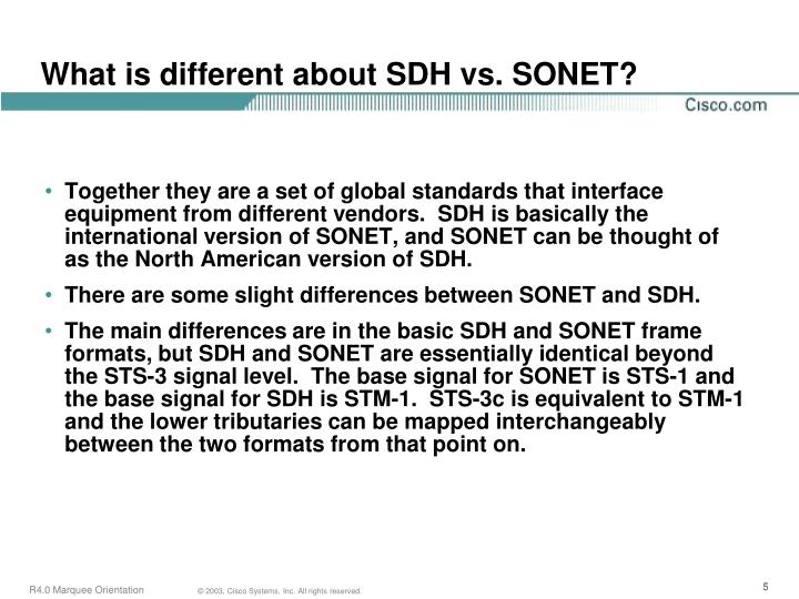 PPT - SONET/SDH Introduction – What is the Difference Between SONET and SDH? PowerPoint ...