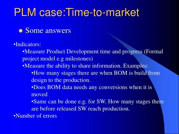 PPT - PLM case:Time-to-market PowerPoint Presentation, free download ...
