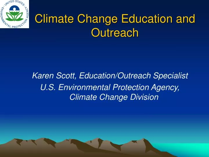 PPT - Climate Change Education and Outreach PowerPoint Presentation ...