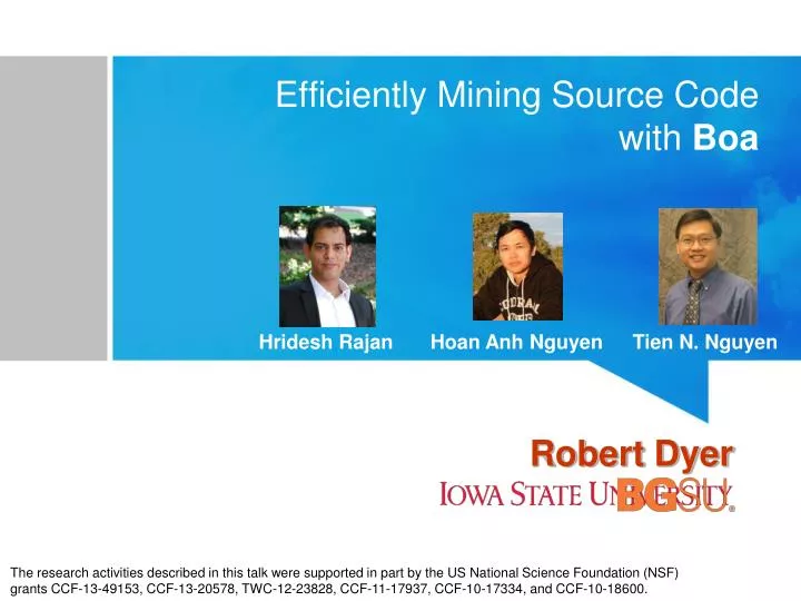 Ppt Efficiently Mining Source Code With Boa Powerpoint Presentation 2279