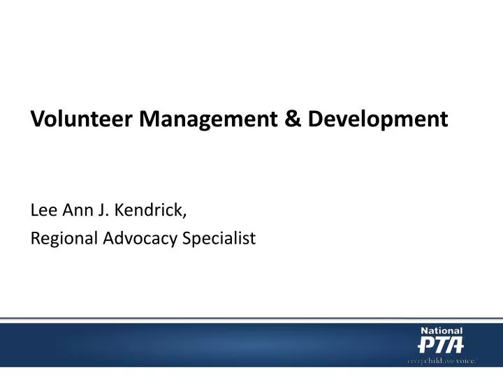 PPT - Volunteer Management & Development PowerPoint Presentation, free ...