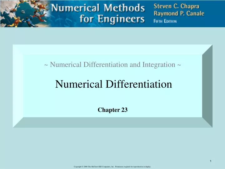 Ppt ~ Numerical Differentiation And Integration ~ Numerical Differentiation Chapter 23