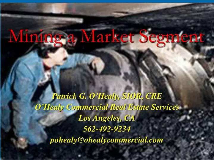 PPT - Mining a Market Segment PowerPoint Presentation, free download ...