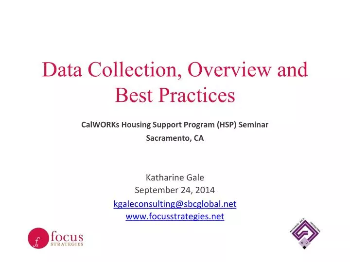 PPT - Data Collection, Overview and Best Practices PowerPoint ...