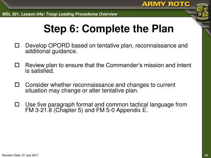 PPT - Troop Leading Procedures Overview PowerPoint Presentation - ID ...