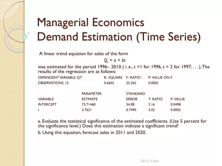 PPT - Managerial Economics Demand Estimation (Time Series) PowerPoint ... PPT - Managerial Economics Demand Estimation (Time Series) PowerPoint ...
