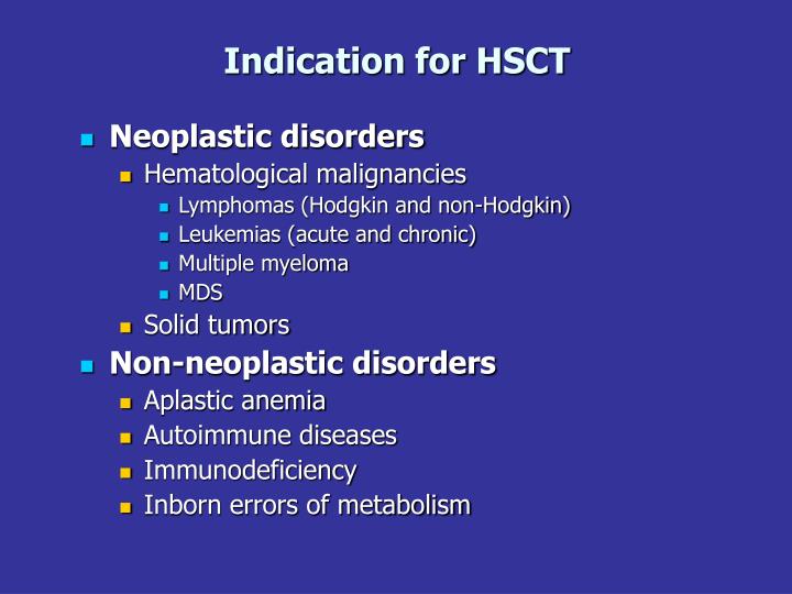 PPT - Hematopoietic stem cell transplantation PowerPoint Presentation ...