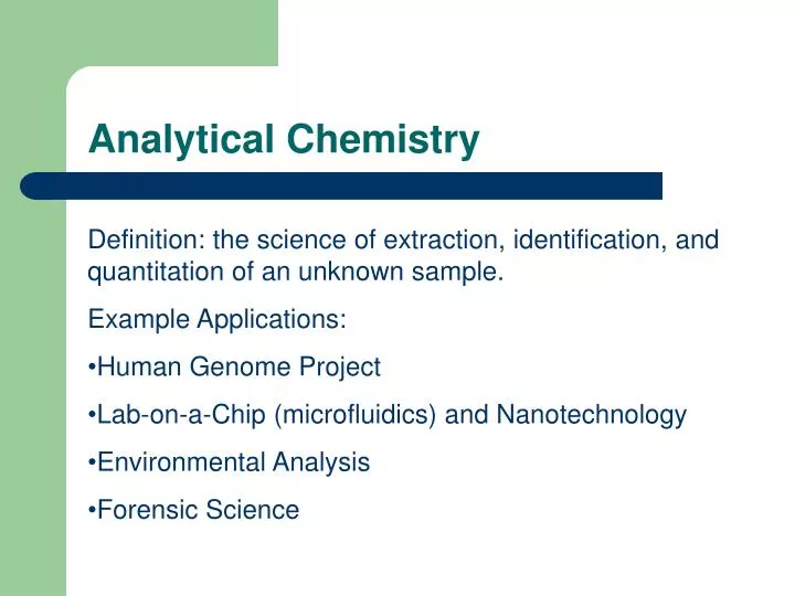 PPT - Analytical Chemistry PowerPoint Presentation, free download - ID ...