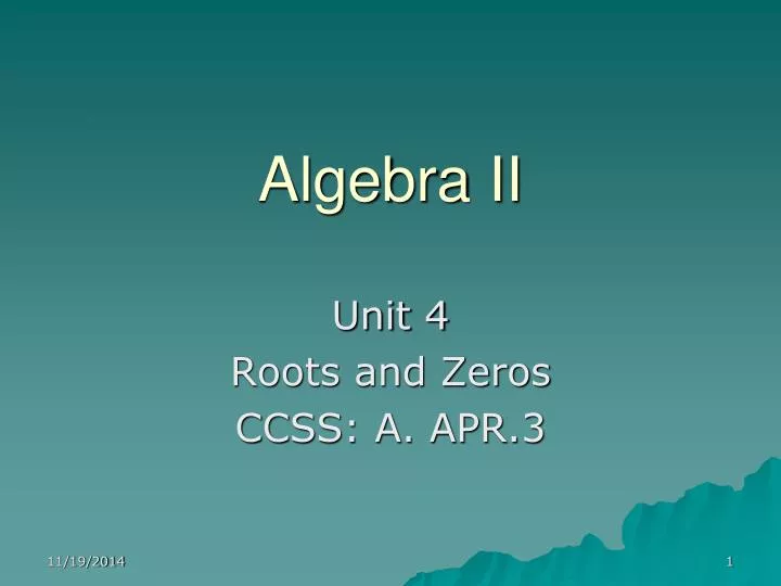 PPT - Algebra II PowerPoint Presentation, free download - ID:6812307