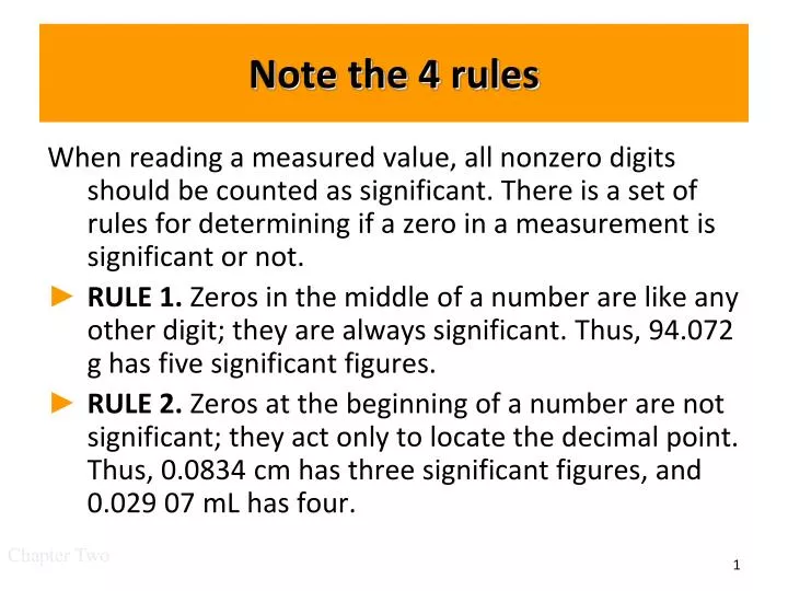PPT - Note the 4 rules PowerPoint Presentation, free download - ID:6812884