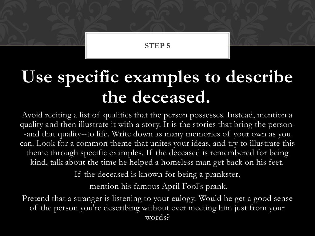 PPT - Eulogies PowerPoint Presentation, free download - ID:6813006 PPT - Eulogies PowerPoint Presentation, free download - ID:6813006