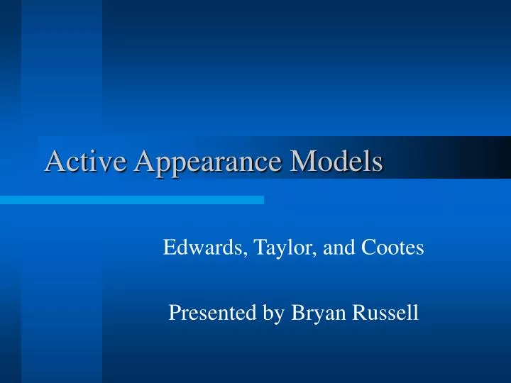 PPT - Active Appearance Models PowerPoint Presentation, free download ...