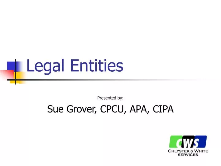 PPT - Legal Entities PowerPoint Presentation, free download - ID:6814274