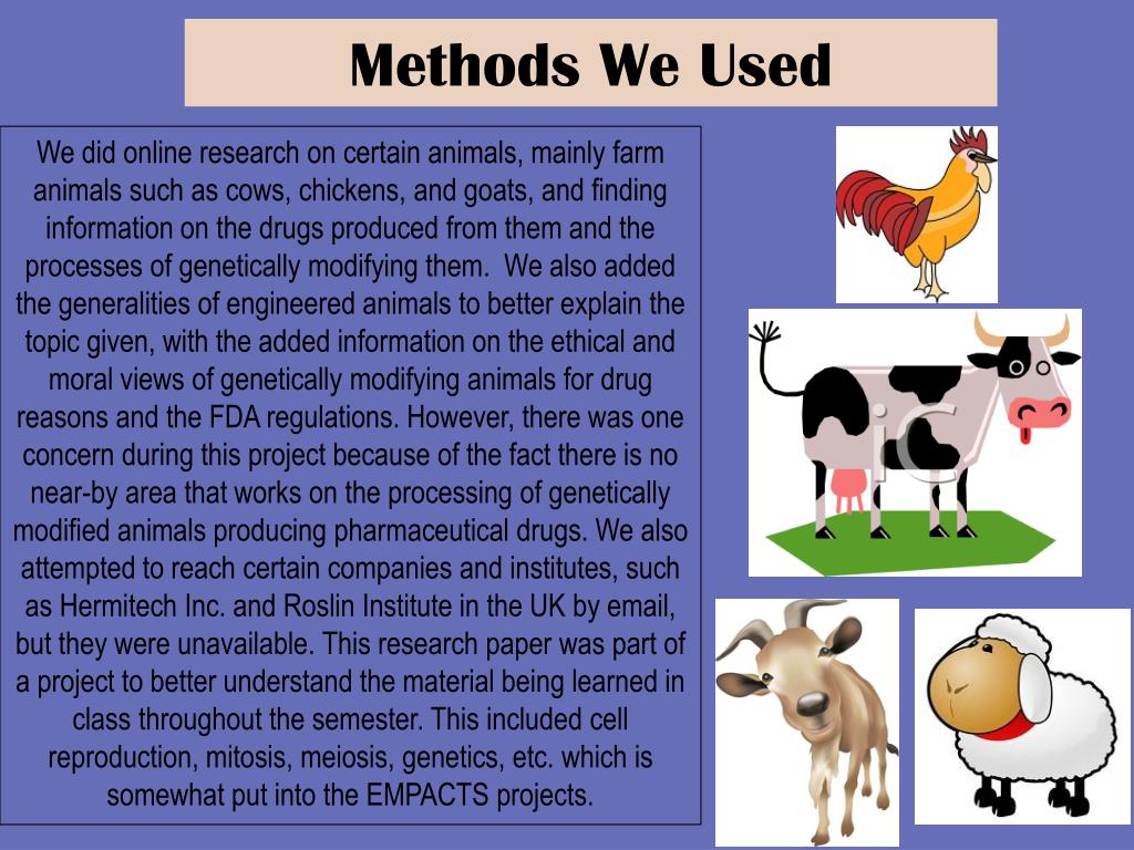 PPT - Genetically Modified Animals and Drug Production An EMPACTS ...