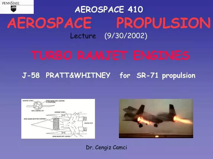 PPT - AEROSPACE 410 AEROSPACE PROPULSION Lecture (9/30/2002) TURBO ...