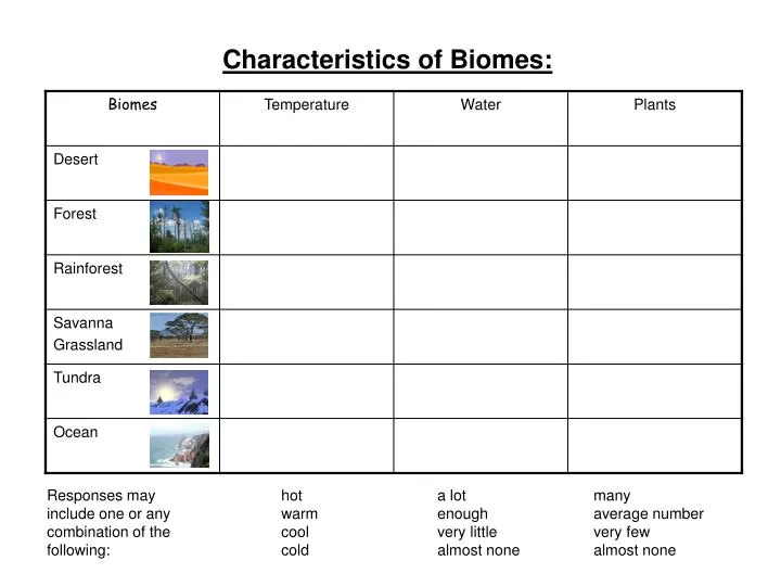PPT - Characteristics of Biomes: PowerPoint Presentation, free download ...