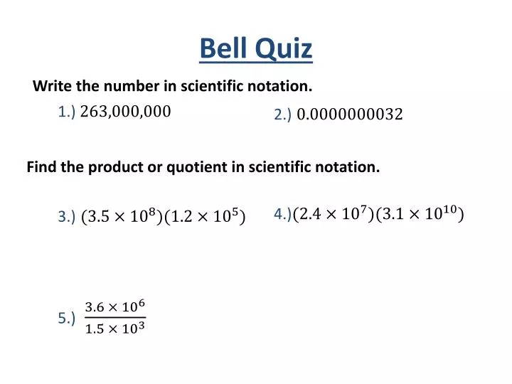 PPT - Bell Quiz PowerPoint Presentation, free download - ID:6815994