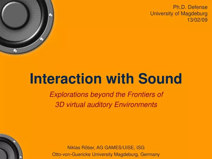 PPT - Interaction with Sound PowerPoint Presentation, free download ...