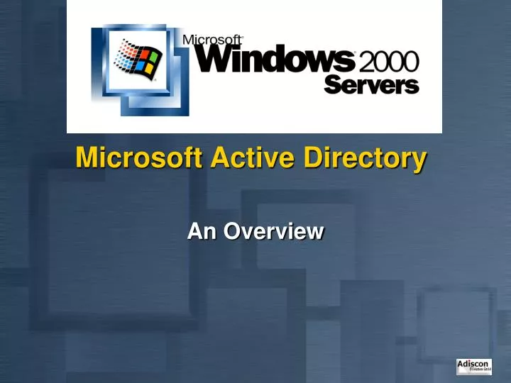 PPT - Microsoft Active Directory PowerPoint Presentation, free download ...