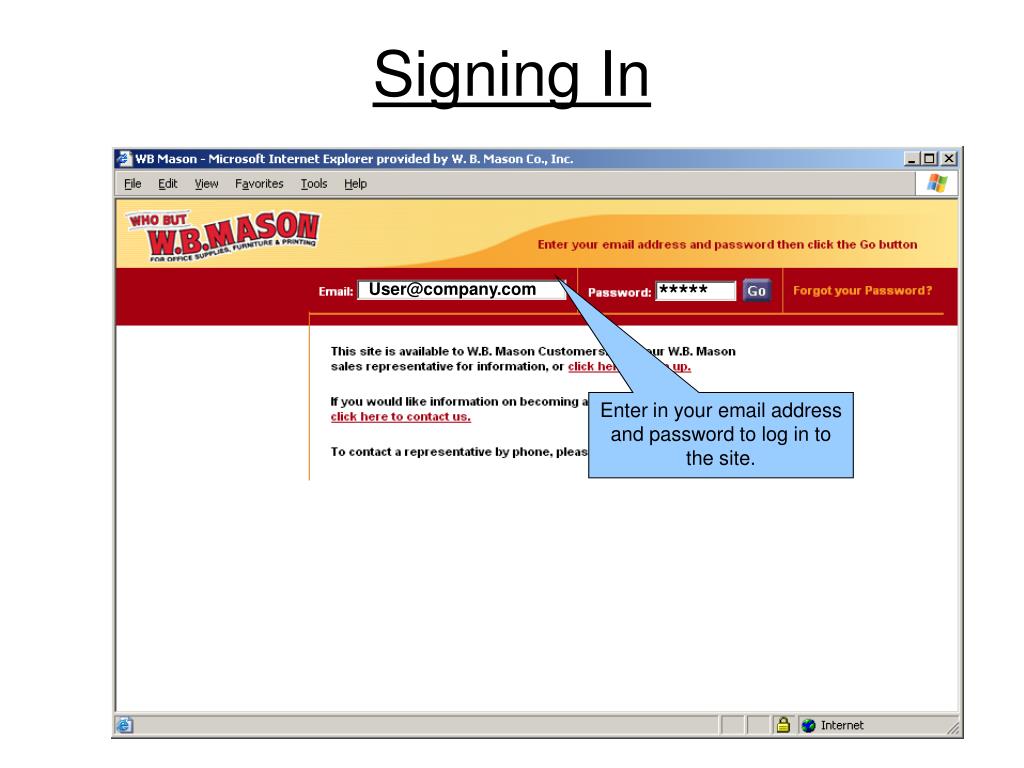 PPT - WB Mason Online Ordering Portal PowerPoint Presentation, free ...