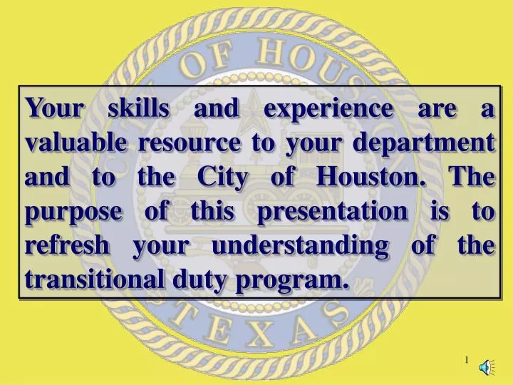 PPT - What is Transitional Duty? PowerPoint Presentation, free download ...