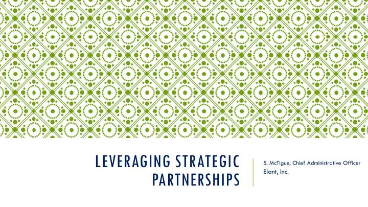 PPT - Leveraging Strategic Partnerships PowerPoint Presentation, free ...