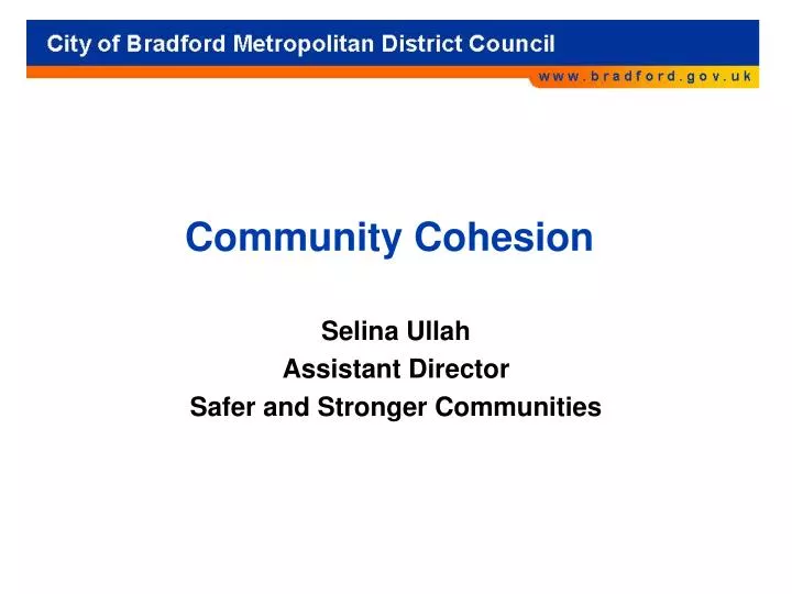 PPT - Community Cohesion PowerPoint Presentation, free download - ID ...
