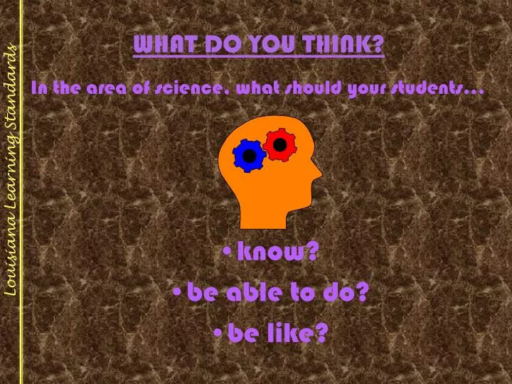 PPT - WHAT DO YOU THINK? PowerPoint Presentation, free download - ID ...