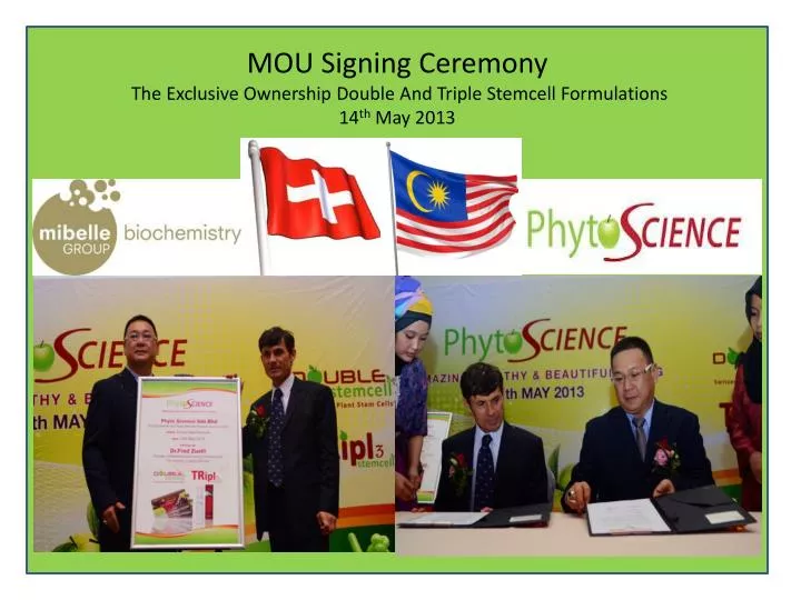 PPT - MOU Signing Ceremony The Exclusive Ownership Double And Triple ...