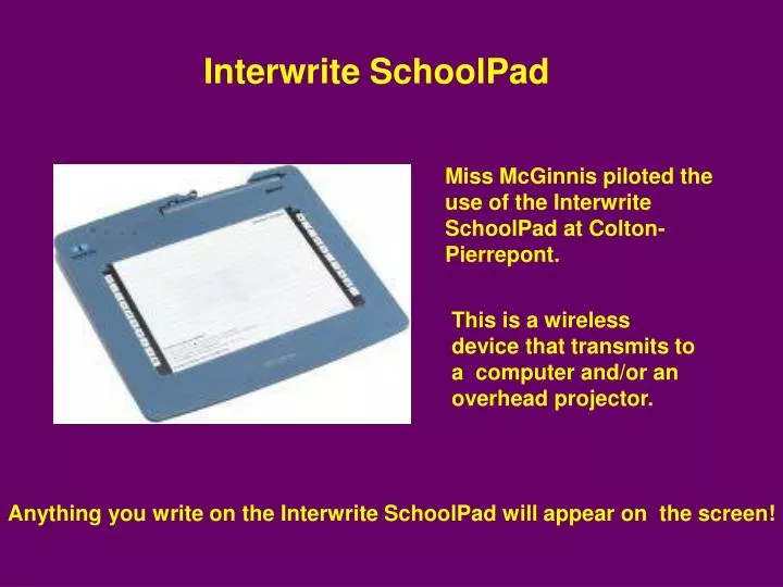 PPT - Interwrite SchoolPad PowerPoint Presentation, free download - ID ...