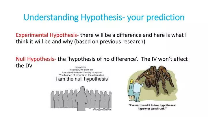 PPT - Understanding Hypothesis- your prediction PowerPoint Presentation ...