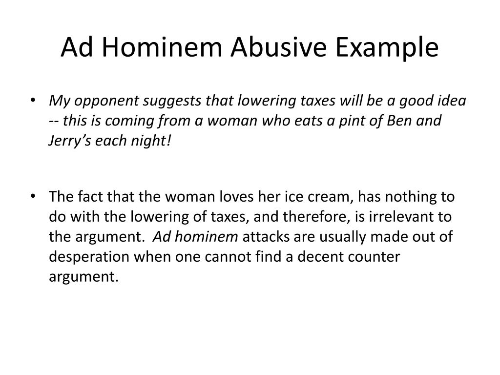 PPT - Ad Hominem Abusive and Circumstantial Fallacies PowerPoint ... PPT - Ad Hominem Abusive and Circumstantial Fallacies PowerPoint ...