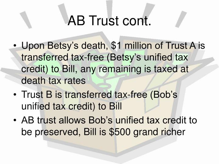 PPT - AB Trusts (Bypass Trust or Credit Shelter Trust) PowerPoint ...