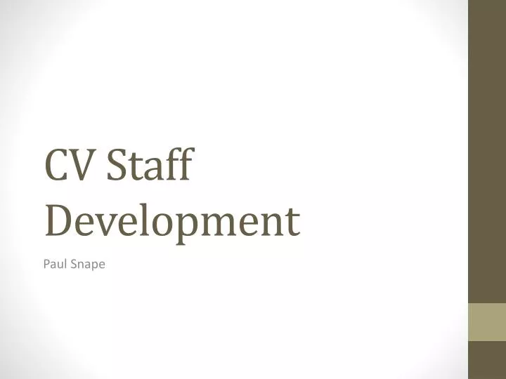 PPT - CV Staff Development PowerPoint Presentation, free download - ID ...