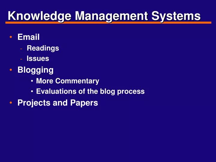 PPT - Knowledge Management Systems PowerPoint Presentation, free ...